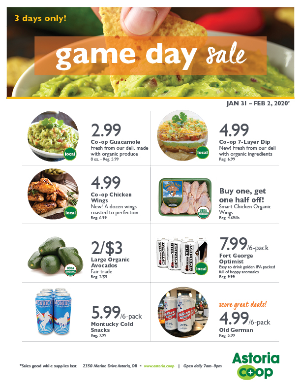 Game Day Sale | Astoria Co+op
