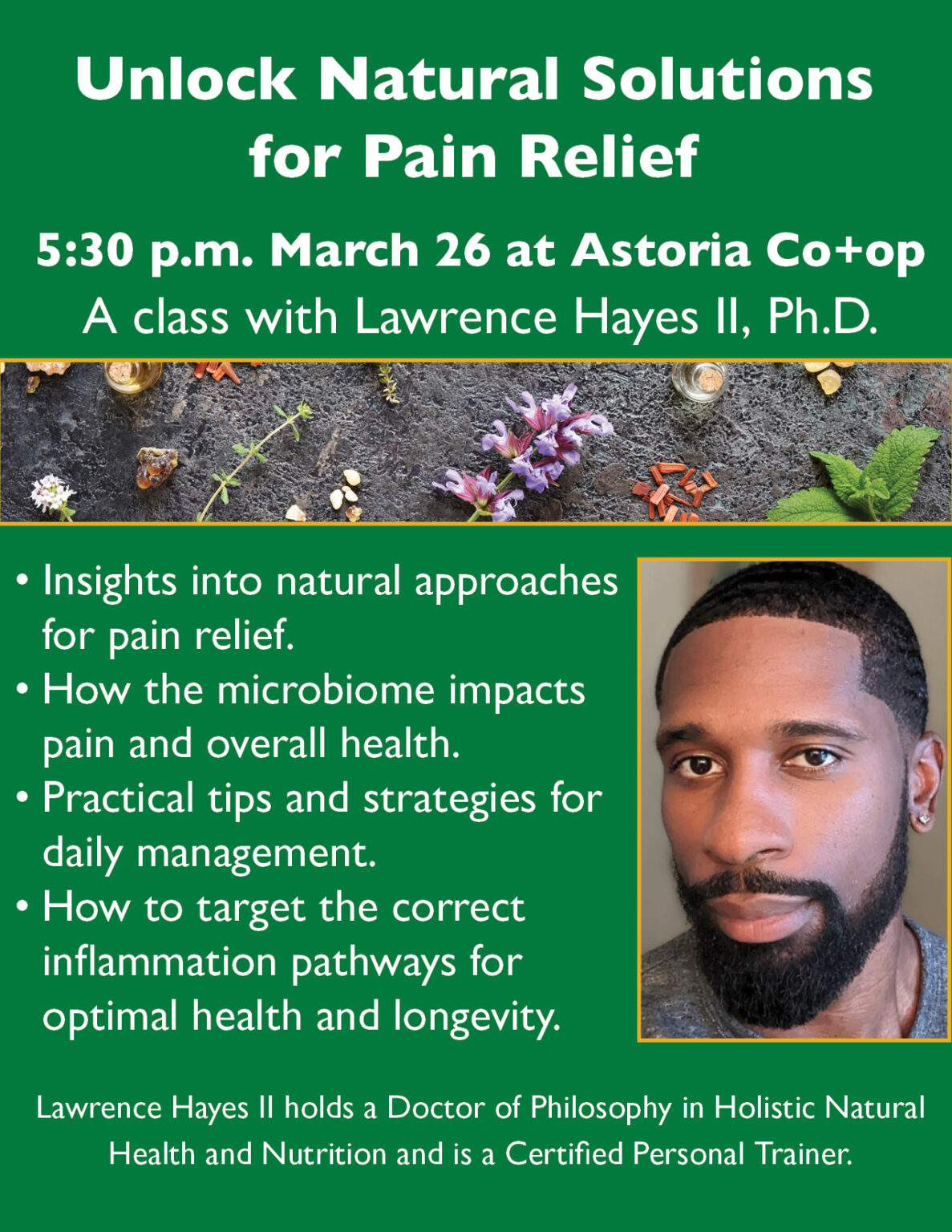 Natural Pain Relief Class March 26 | Astoria Co+op
