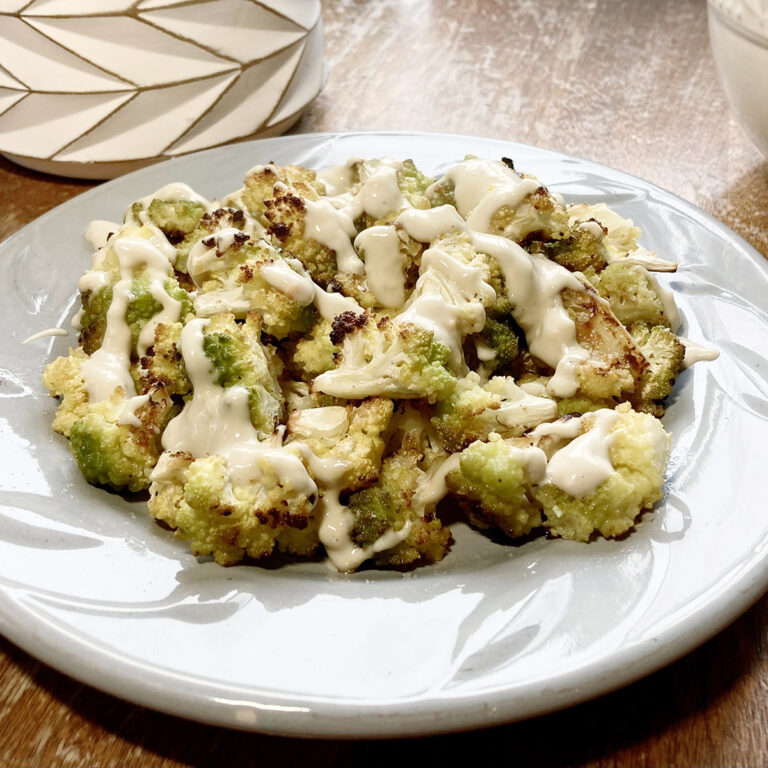 Recipe: Roasted Romanesco with Ginger Tahini Sauce | Astoria Co+op
